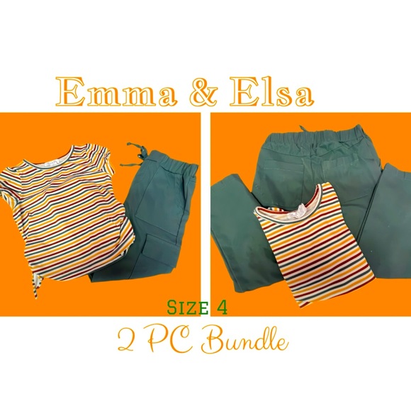 Emma & Elsa | Matching Sets | Gently Loved Emma Elsa Striped Tee Emma ...